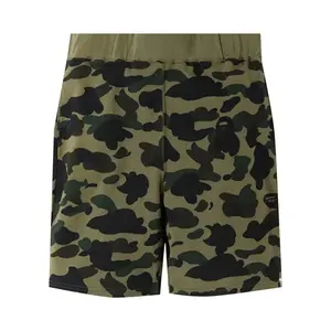 A BATHING APE 1st Camo Sweat Shorts - Green