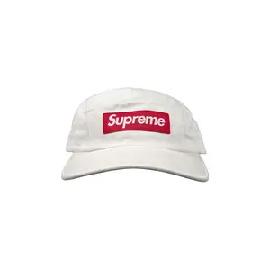 Supreme Washed Chino Twill Camp Cap - White