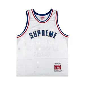 Supreme X Mitchell And Ness Basketball Jersey - White