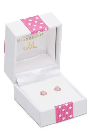 MIGNONETTE 14k Ladybug Stud Earrings