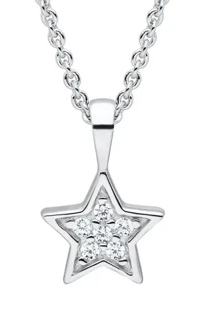 MIGNONETTE Sterling Pavé Star Pendant Necklace & Earrings Set