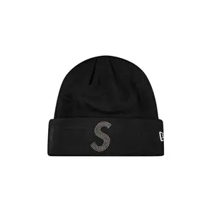 Supreme X New Era X Swarovski S Logo Beanie - Black