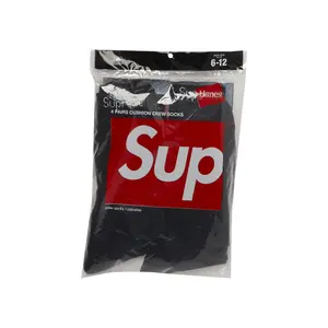 Supreme X Hanes Crew Socks - Black