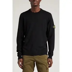 Stone Island Compass Logo Virgin Wool Sweater