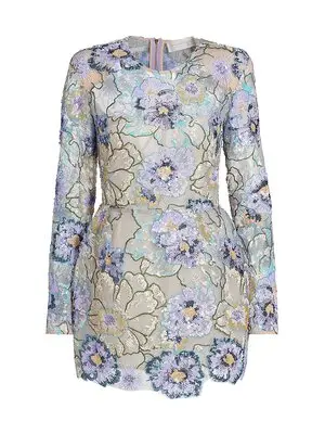 BRONX AND BRONCO Violet Embellished Mini Dress