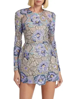 BRONX AND BRONCO Violet Embellished Mini Dress