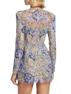 BRONX AND BRONCO Violet Embellished Mini Dress