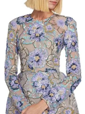 BRONX AND BRONCO Violet Embellished Mini Dress