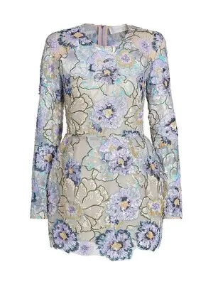 BRONX AND BRONCO Violet Embellished Mini Dress