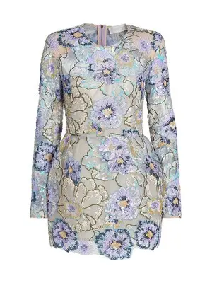 BRONX AND BRONCO Violet Embellished Mini Dress