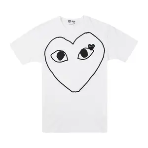 Play Comme Des Garcon Outline Heart T-shirt - White