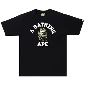 A BATHING APE Sta Camo College Tee - Black