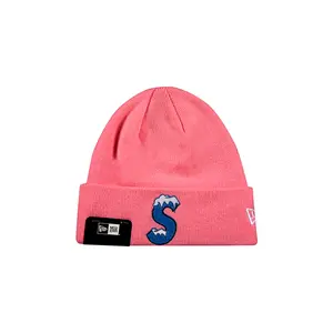 Supreme X New Era S Logo Beanie - Pink