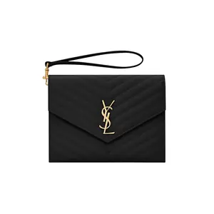 Saint Laurent Cassandre Matelassé Flap Pouch - Black