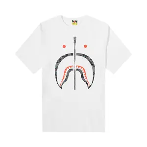 A BATHING APE Space Camo Shark Tee - White