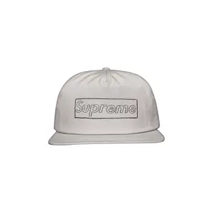 Supreme X Kaws Chalk Logo 5-panel Cap - Grey
