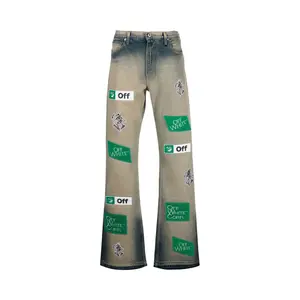 Off-White Diag Multilogo Relax Slim Jean /white - Grey
