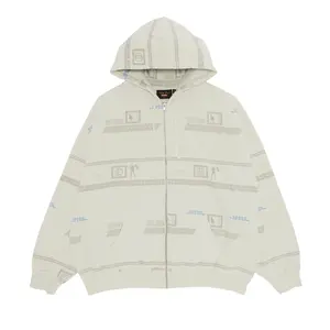Supreme X Undercover Zip Up Hooded Sweatshirt 'stone