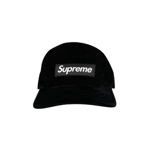 Supreme Velvet Camp Cap - Black