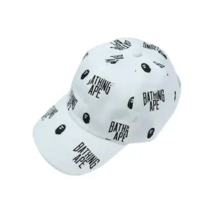 A BATHING APE Monogram Panel Cap - White