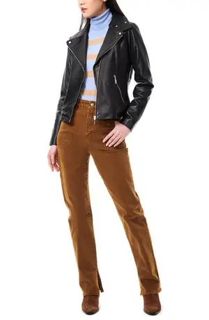 Bernardo Lambskin Leather Moto Jacket