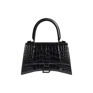 Balenciaga Hourglass Small Top Handle Bag - Black