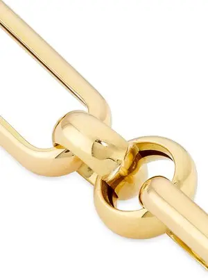 Roberto Coin 18k Mixed Paper Clip Chain Bracelet/7 - Gold