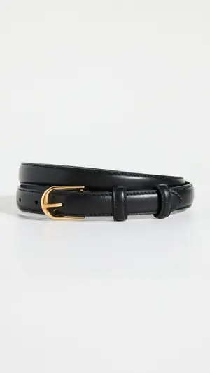 NILI LOTAN Jane Belt - Black/shiny Brass