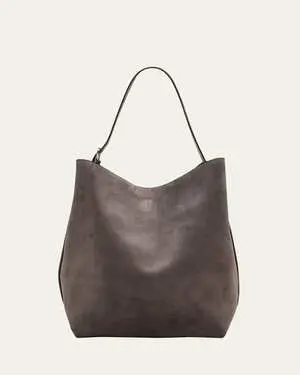 TOTEME Suede Tote Bag - Granite