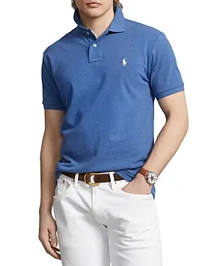 Polo Ralph Lauren Classic Fit Mesh Polo Shirt Fog Blue Heather