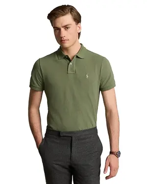 Polo Ralph Lauren Custom Slim Fit Mesh Polo Shirt Garden Trail