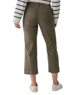 Sanctuary Marine Cropped Wide Leg Pants - Fatigue