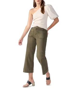 Sanctuary Marine Cropped Wide Leg Pants - Fatigue