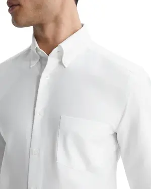 REISS Greenwich Slim Fit Oxford Shirt - White