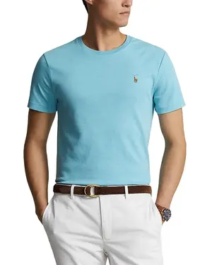 Polo Ralph Lauren Cotton Embroidered Logo Tee Blue Heather