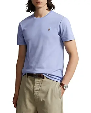 Polo Ralph Lauren Cotton Embroidered Logo Tee Lafayette Blue