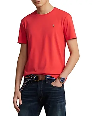 Polo Ralph Lauren Cotton Embroidered Logo Tee Red Reef