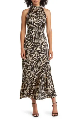 Sam Edelman Zebra Print Sleeveless Maxi Dress