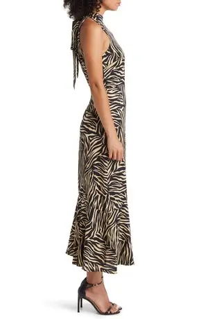 Sam Edelman Zebra Print Sleeveless Maxi Dress