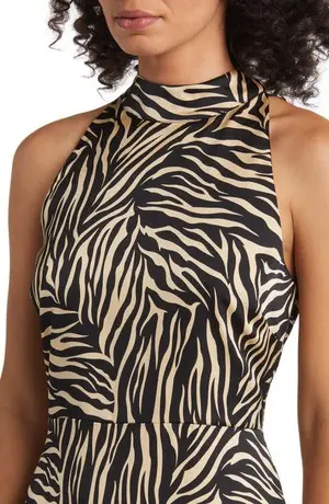 Sam Edelman Zebra Print Sleeveless Maxi Dress