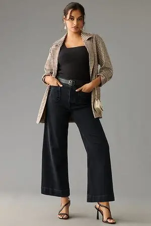 Maeve Colette High-rise Wide-leg Cropped Jeans - Elm