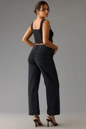 Maeve Colette High-rise Wide-leg Cropped Jeans - Elm