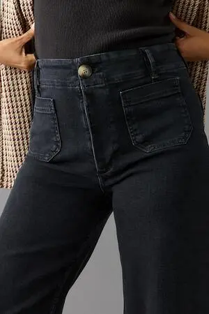 Maeve Colette High-rise Wide-leg Cropped Jeans - Elm