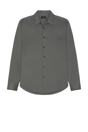 Theory Sylvain Structure Knit Shirt - Carbon