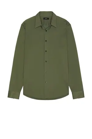 Theory Sylvain Structure Knit Shirt - Orchard