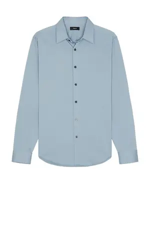 Theory Sylvain Structure Knit Shirt - Rainstorm
