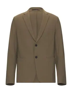 Theory Theory Clinton Blazer In Precision Ponte In Black Dark Moss