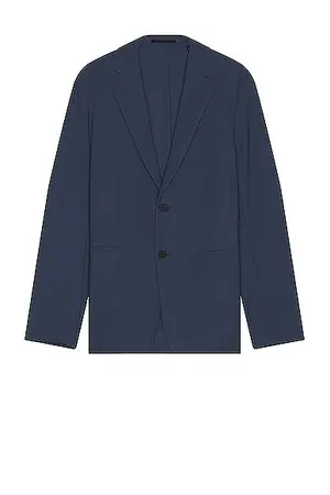 Theory Theory Clinton Blazer In Precision Ponte In Black Deep Atlantic