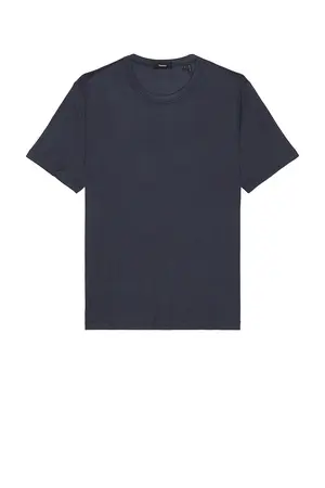 Theory Anemone Essential Tee In Navy - Eclipse Multi