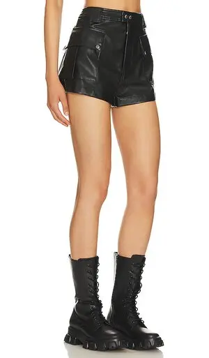 LOVERS AND FRIENDS Baldwin Faux Leather Cargo Shorts